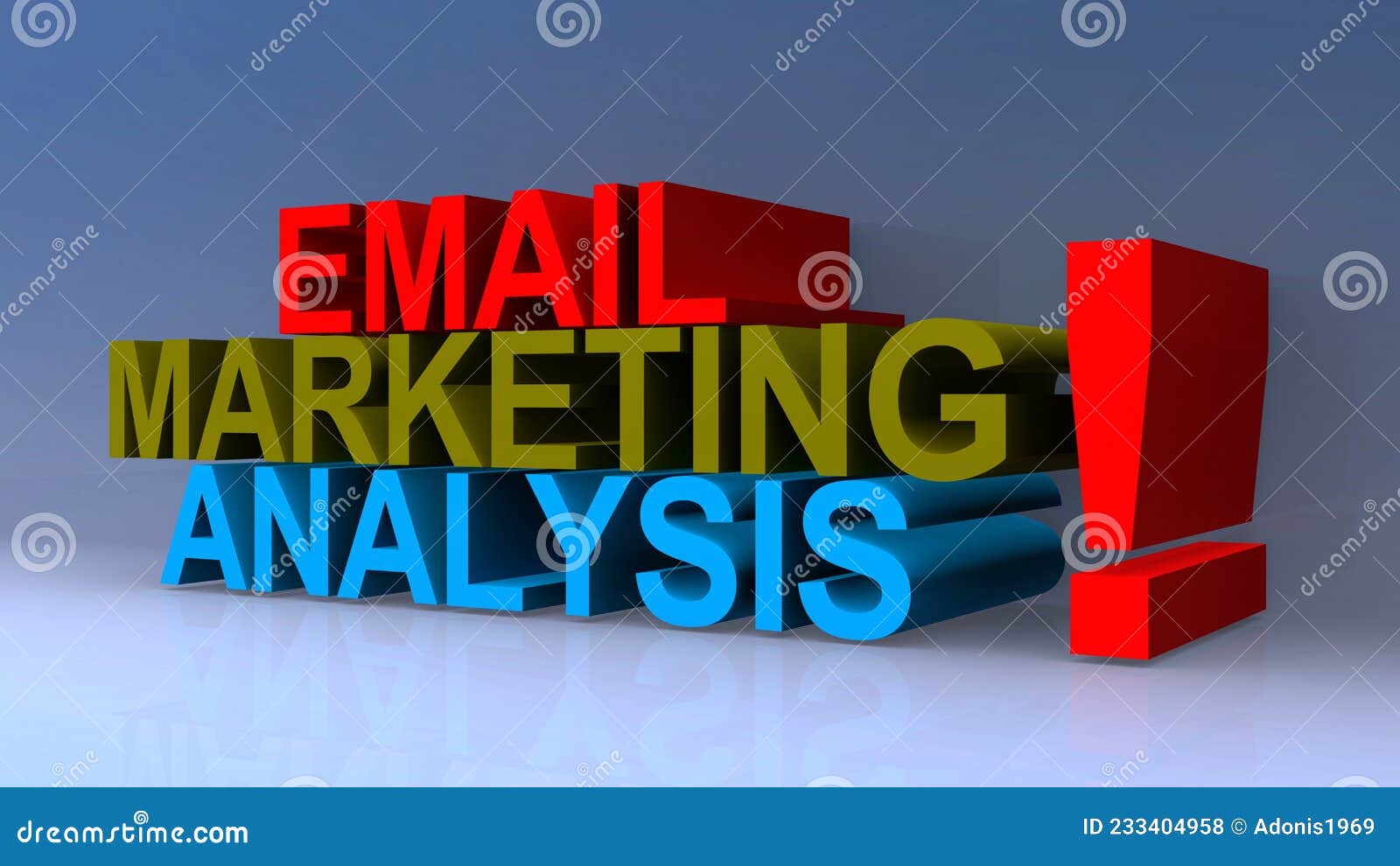 Email Marketing Analysis on Blue Stock Illustration - Illustration of ...