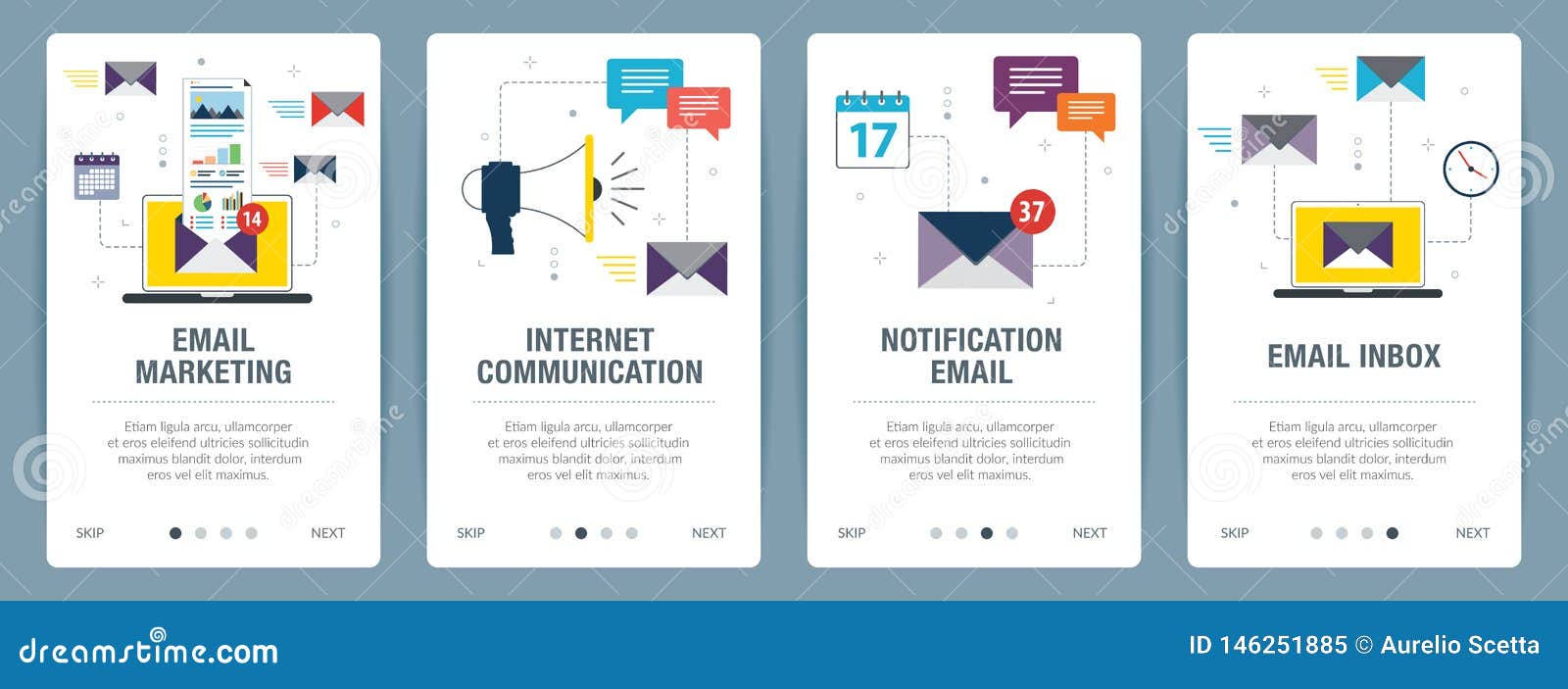 Email Marketing and Business Communication Stock Vector - Illustration ...