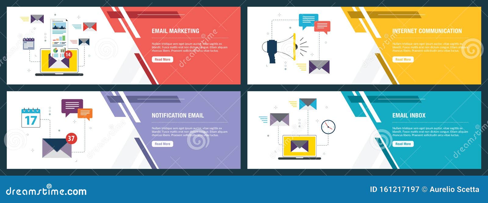 Email Marketing and Business Communication Stock Vector - Illustration ...