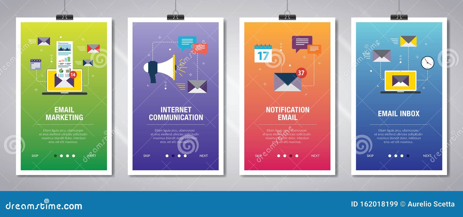 Email Marketing and Business Communication Stock Vector - Illustration ...