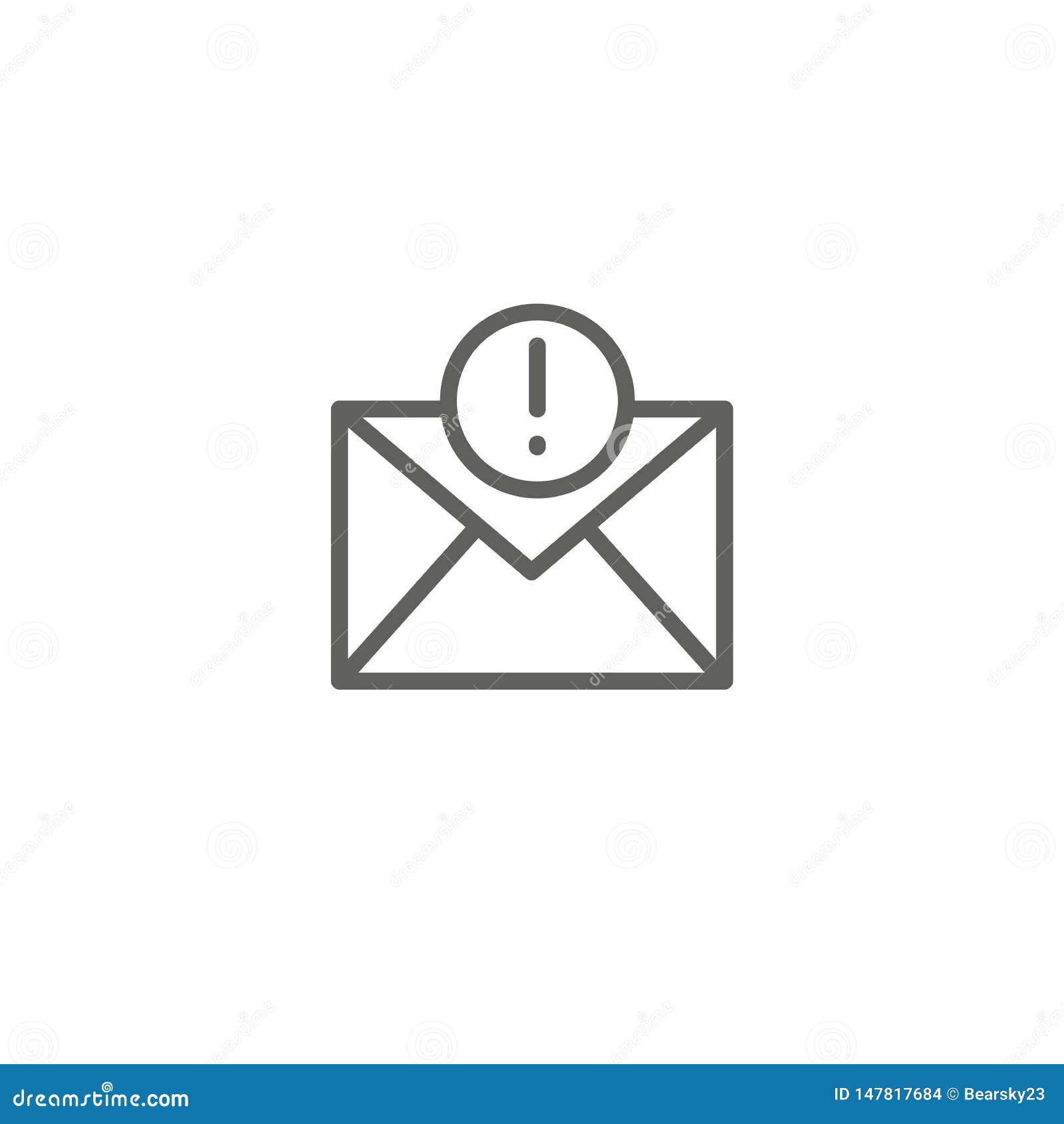 Envelope With Exclamation Mark Icon Royalty-Free Stock Image ...