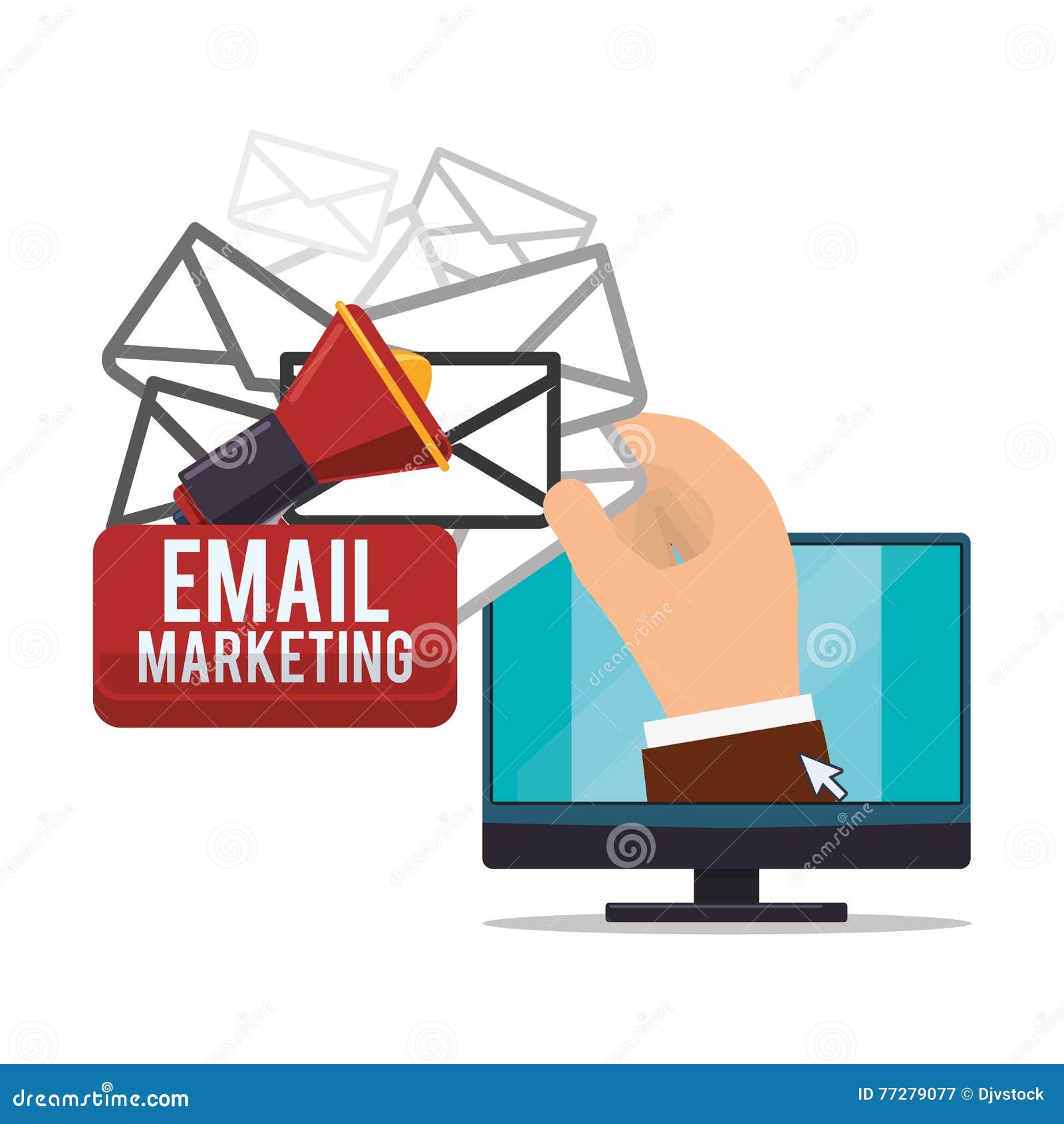 Email Marketing and Communication Media Design Stock Vector ...