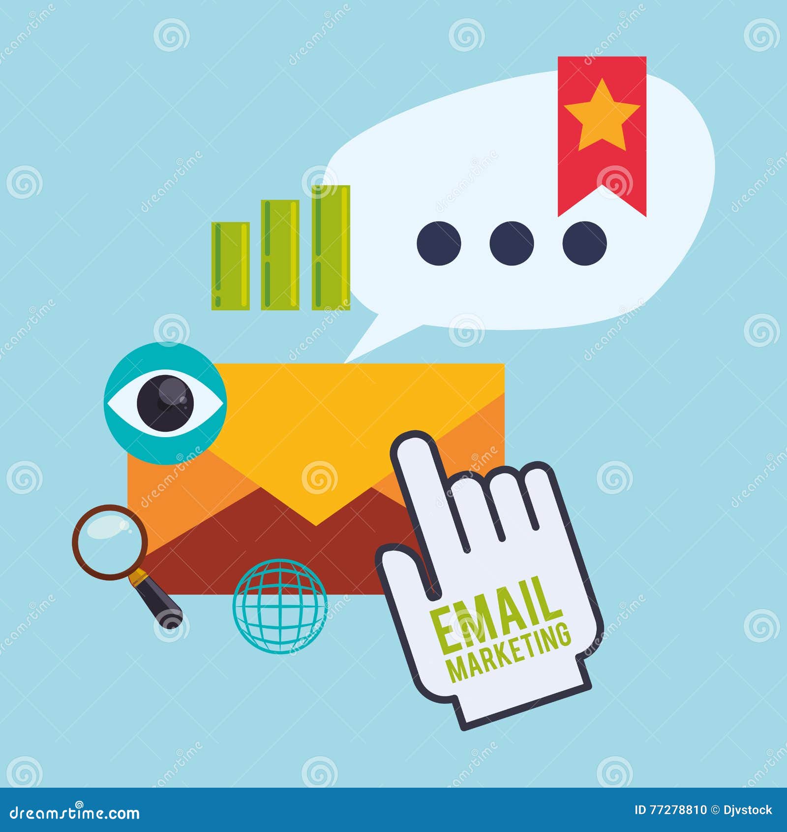 Email Marketing and Communication Media Design Stock Vector ...