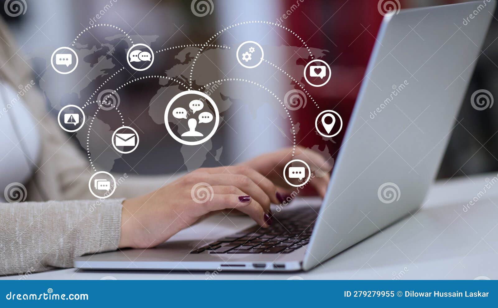 Email Marketing, Data Center and Internet Advertising. Stock Image ...
