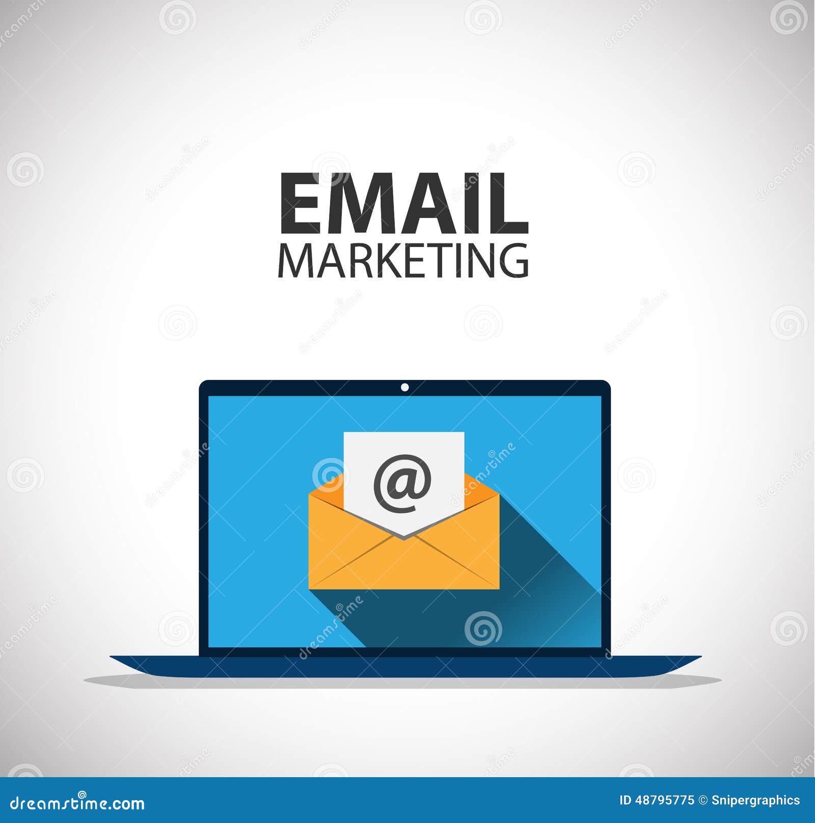 Email Marketing stock vector. Illustration of discount - 48795775