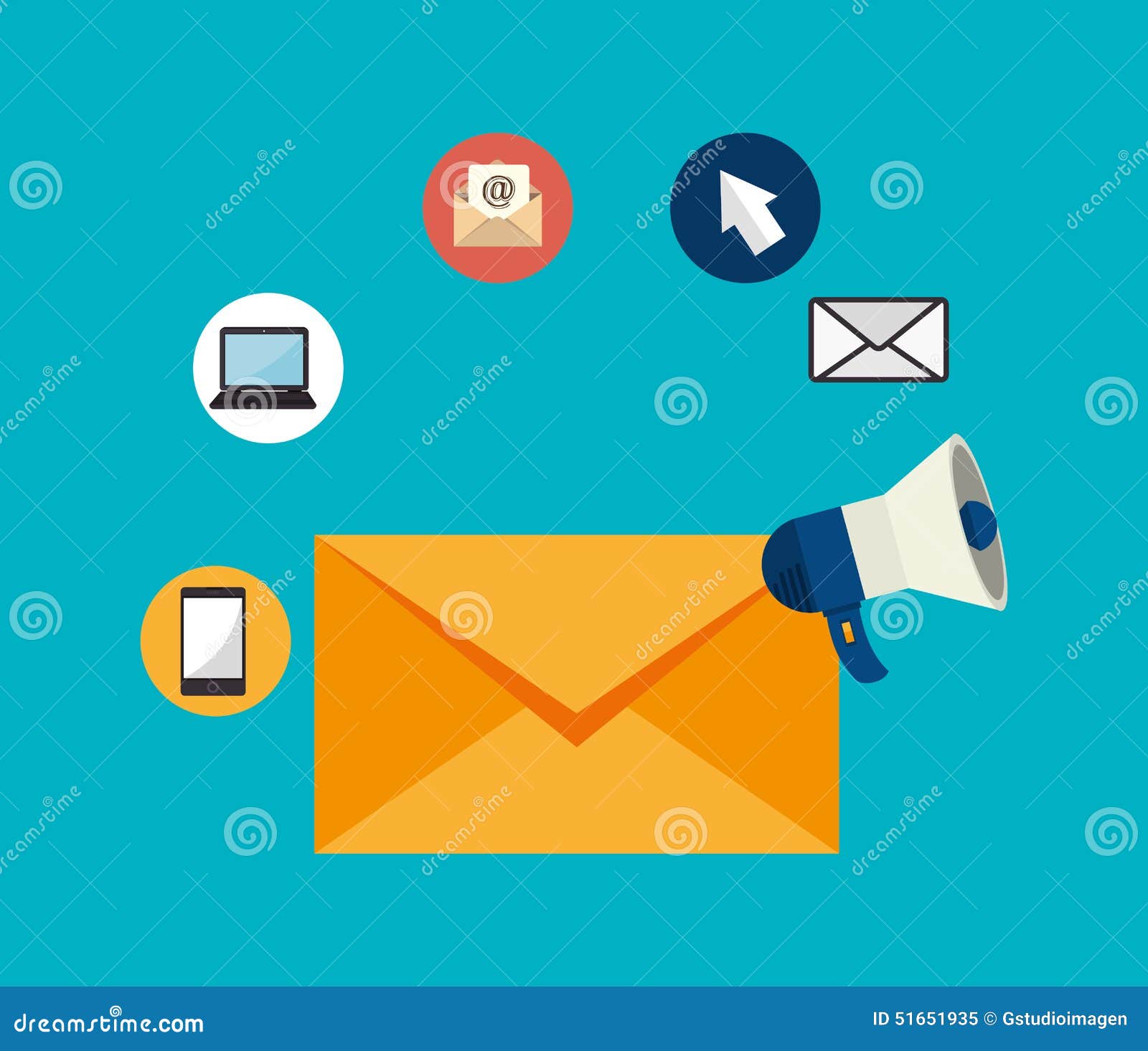Email Marketing Design, Vector Illustration. Stock Vector ...