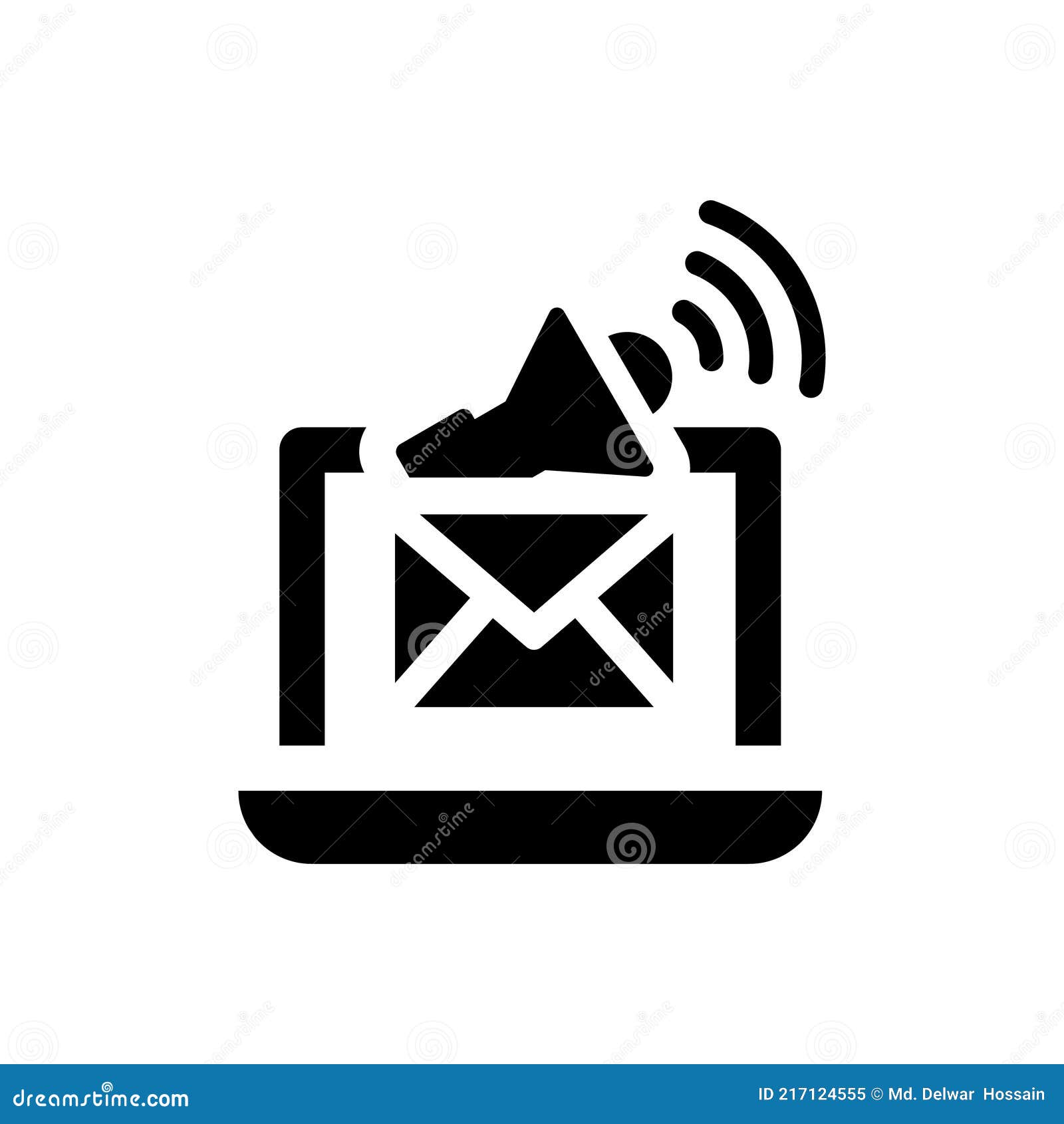 Email marketing icon stock vector. Illustration of post - 217124555