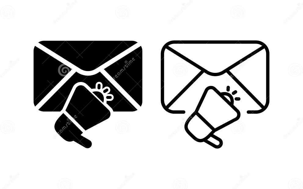 Email Marketing Icon Vector Illustration Stock Vector - Illustration of ...