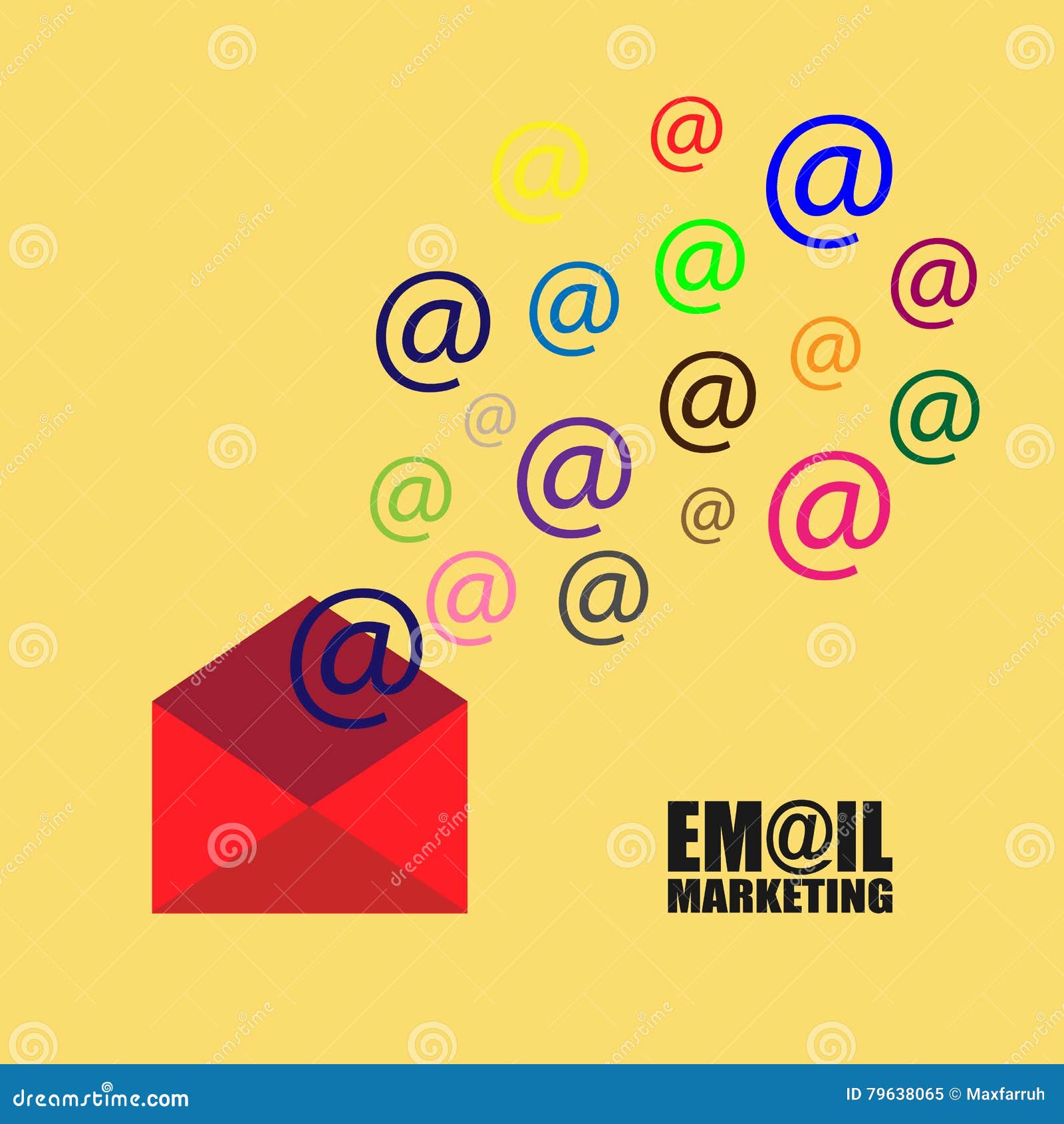 Email Marketing Illustration Stock Illustration - Illustration of flat ...