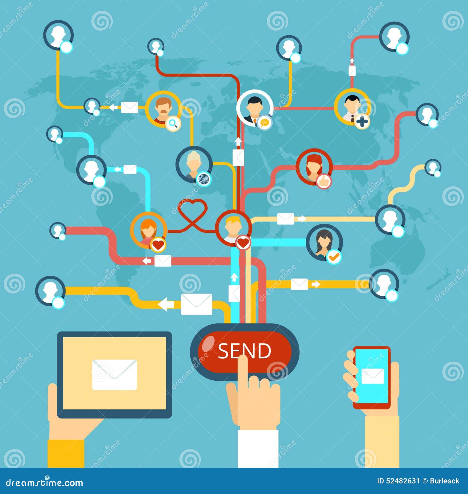 Email Marketing Design. Cartoon Vector | CartoonDealer.com #73303607