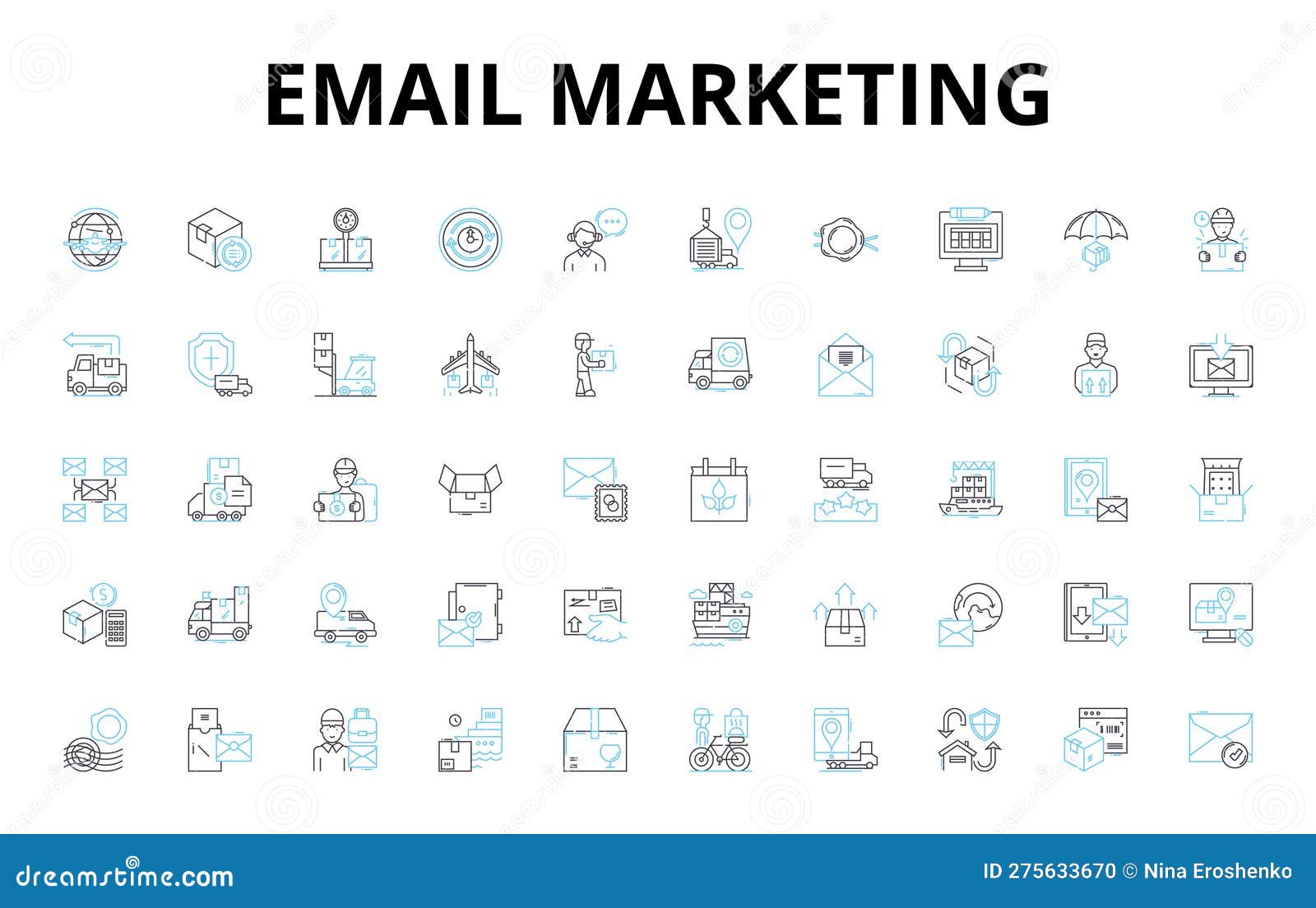 Email Marketing Linear Icons Set. Campaigns, Subscribers, Conversion ... Email Marketing Linear Icons Set. Campaigns, Subscribers, Conversion ...