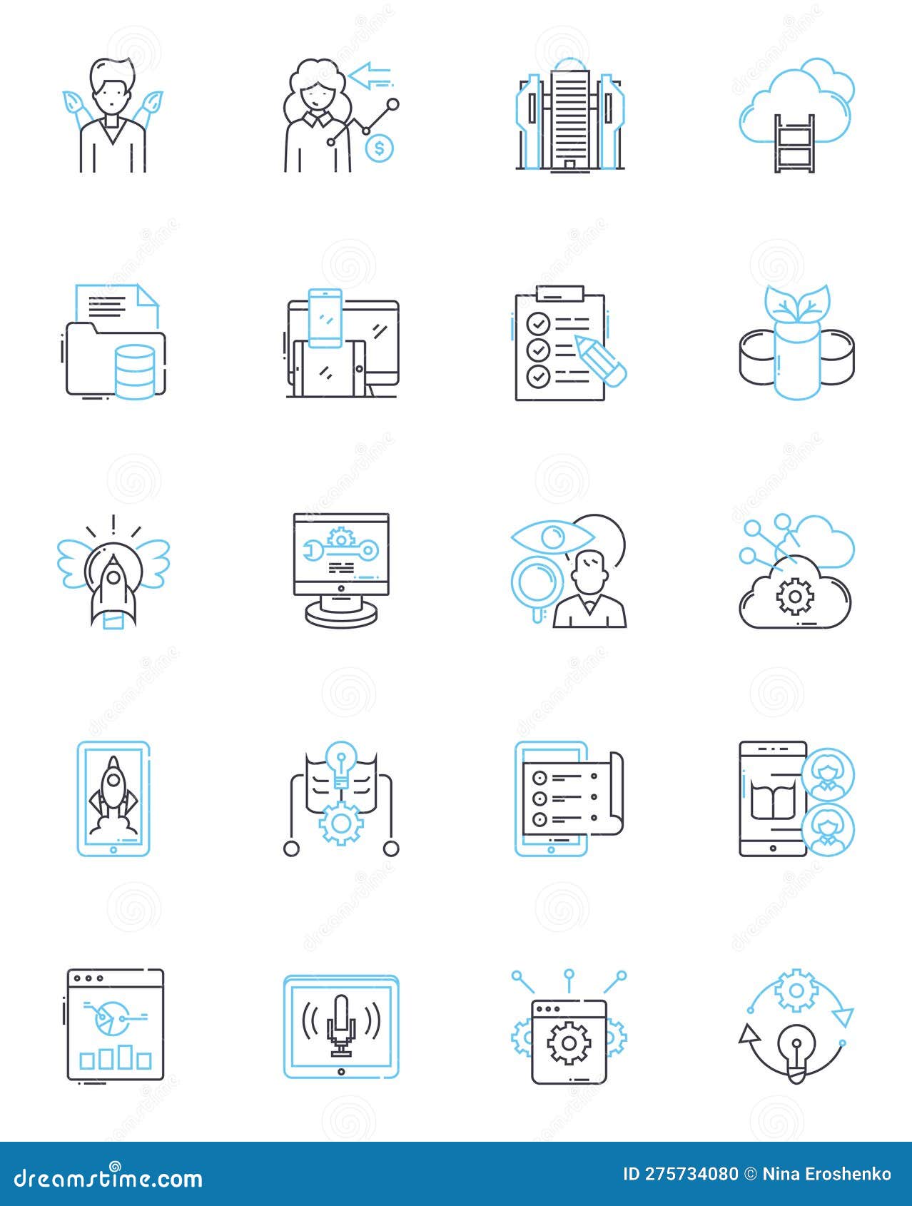 Email Marketing Linear Icons Set. Strategy, Segmentation, List, Open ... Email Marketing Linear Icons Set. Strategy, Segmentation, List, Open ...