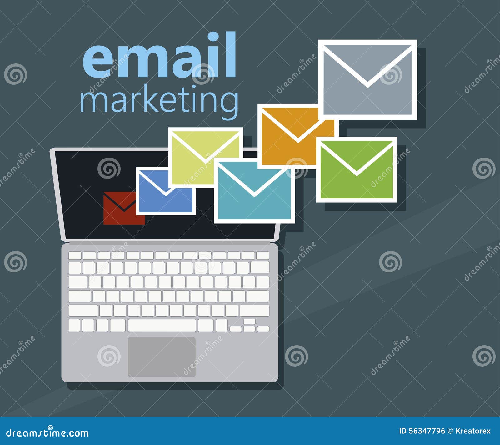 Email Marketing Design. Cartoon Vector | CartoonDealer.com #73303607