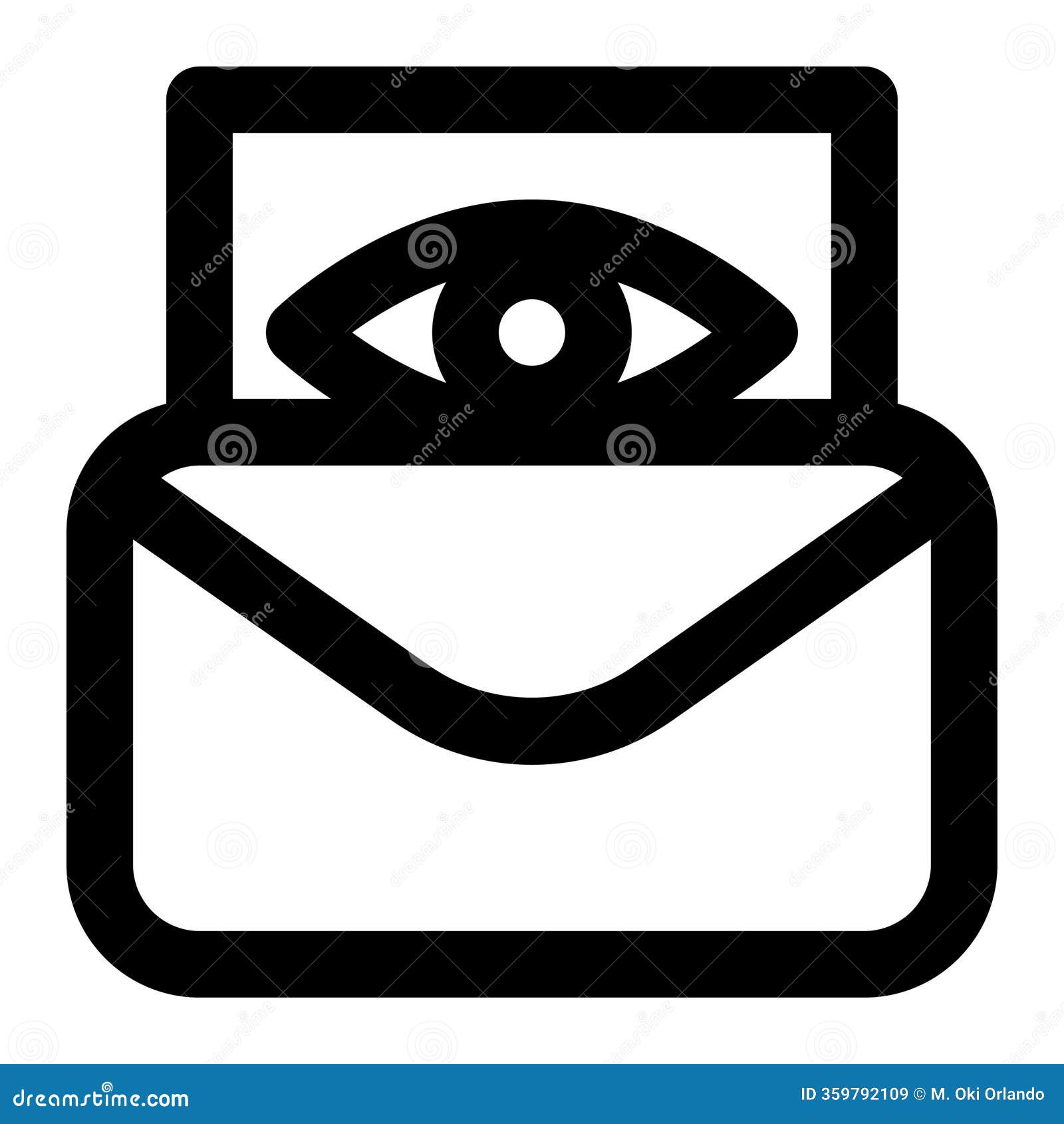 Email Preview Pane Outline Icon Stock Illustration - Illustration of ...