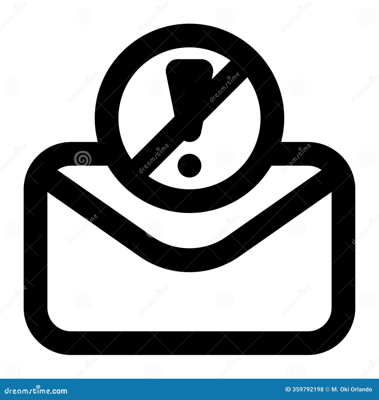 Spam Email Illustration Set Warning Sign Magnifying Bug Email On ...