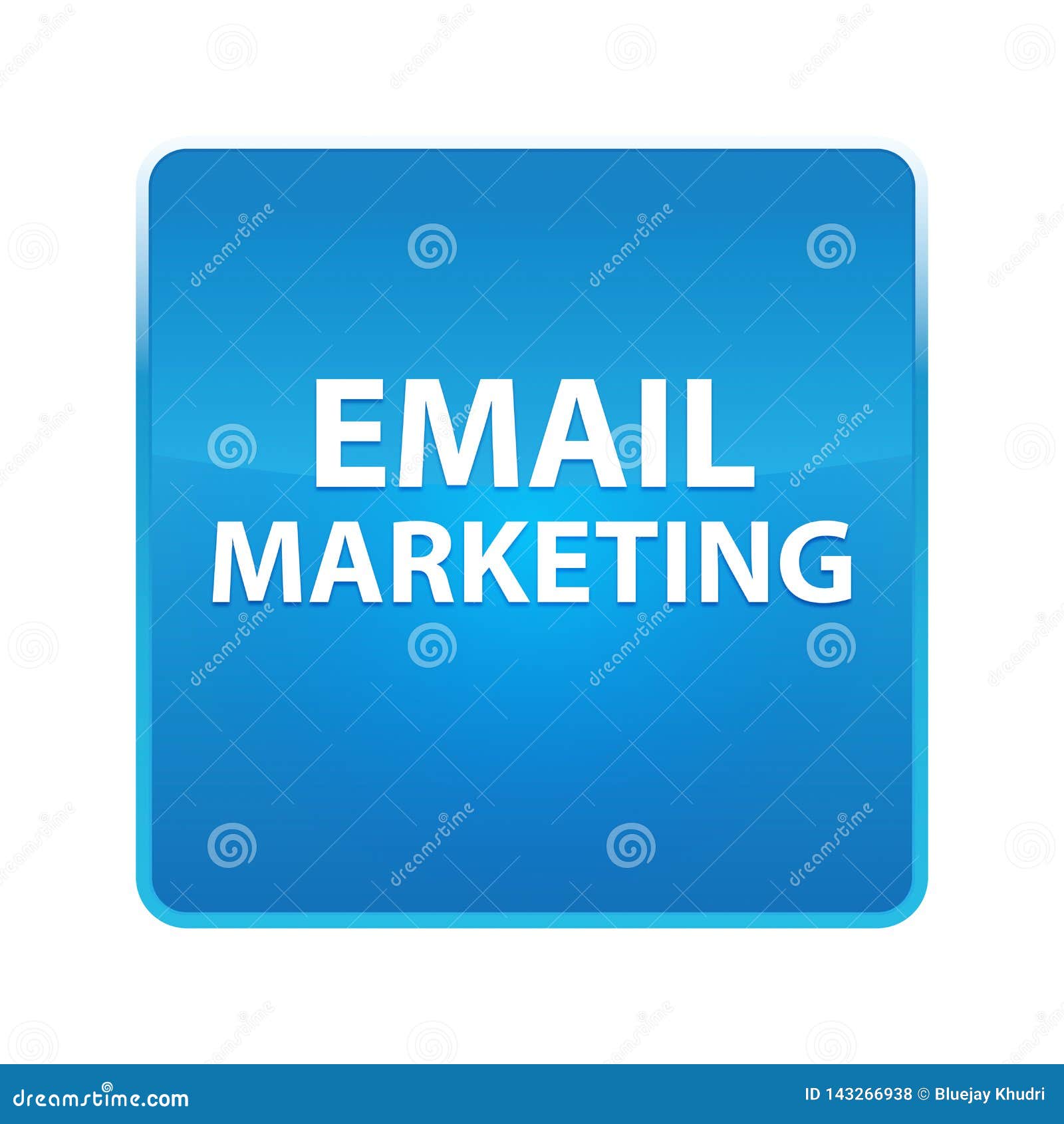 Email Marketing Shiny Blue Square Button Stock Illustration ...