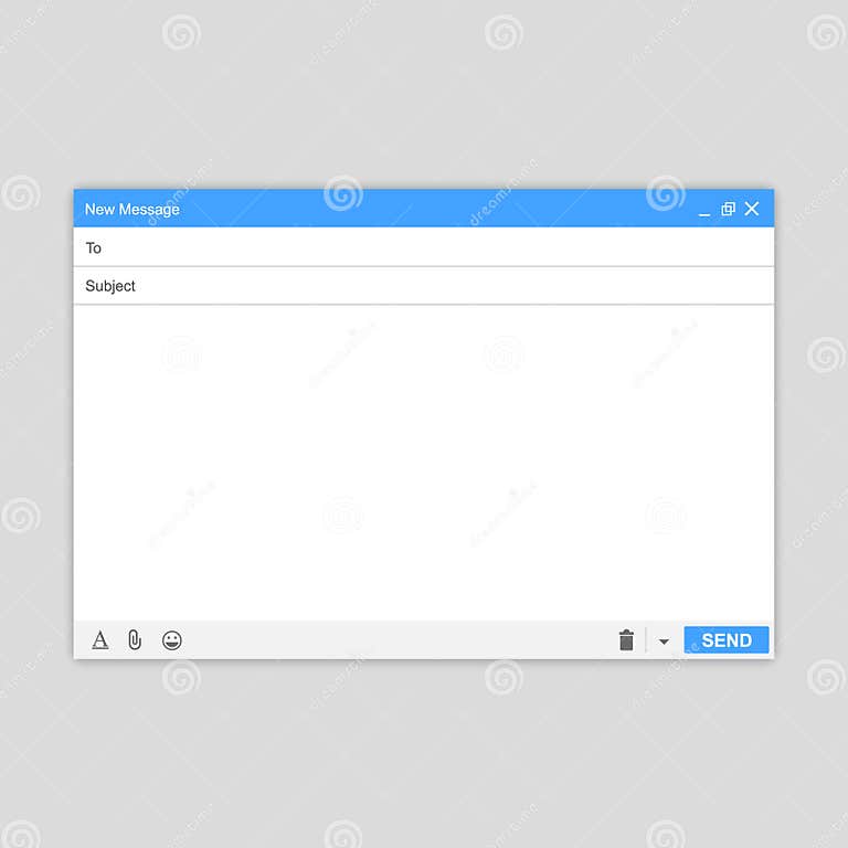 Email Message Blank Window of E-mail, Template. E-mail Blank Template ...