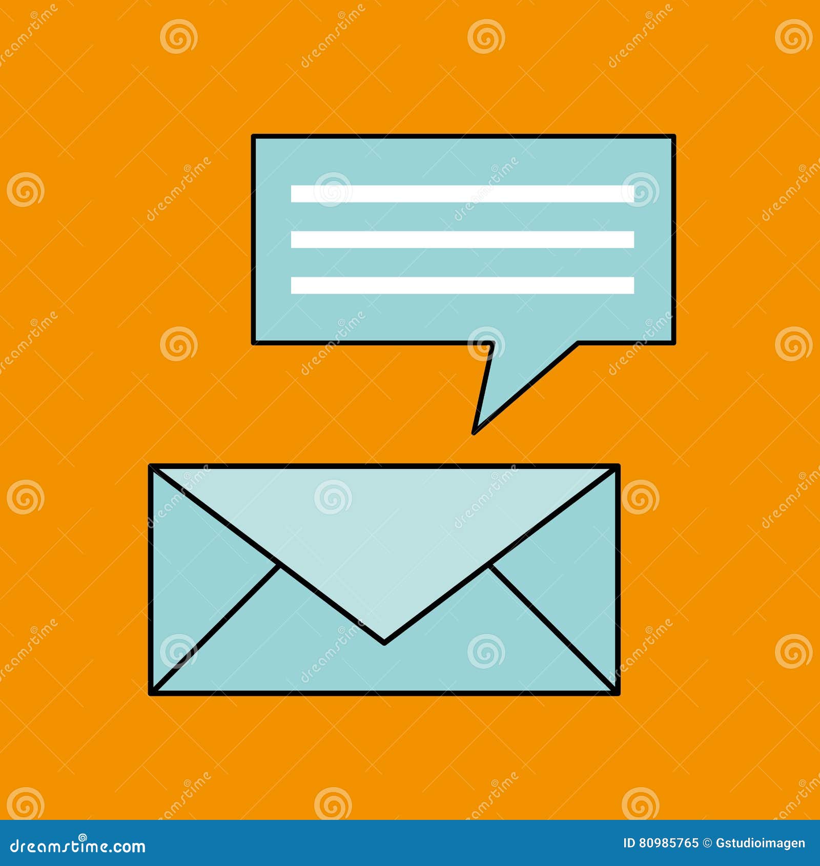 Email Message Chat Concept Design Stock Vector - Illustration of media ...