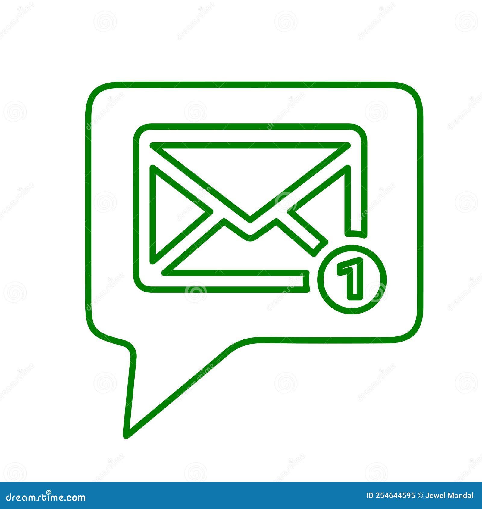 Email, Message, Communication, Chat Outline Icon. Line Art Sketch Stock ...