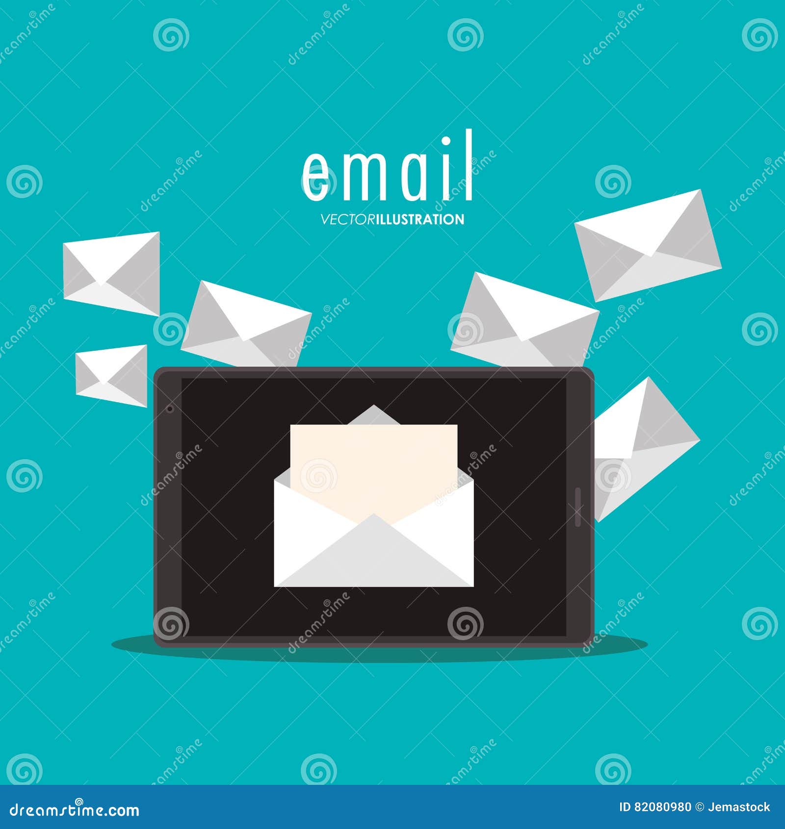 Email Message and Communication Design Stock Vector - Illustration of ...