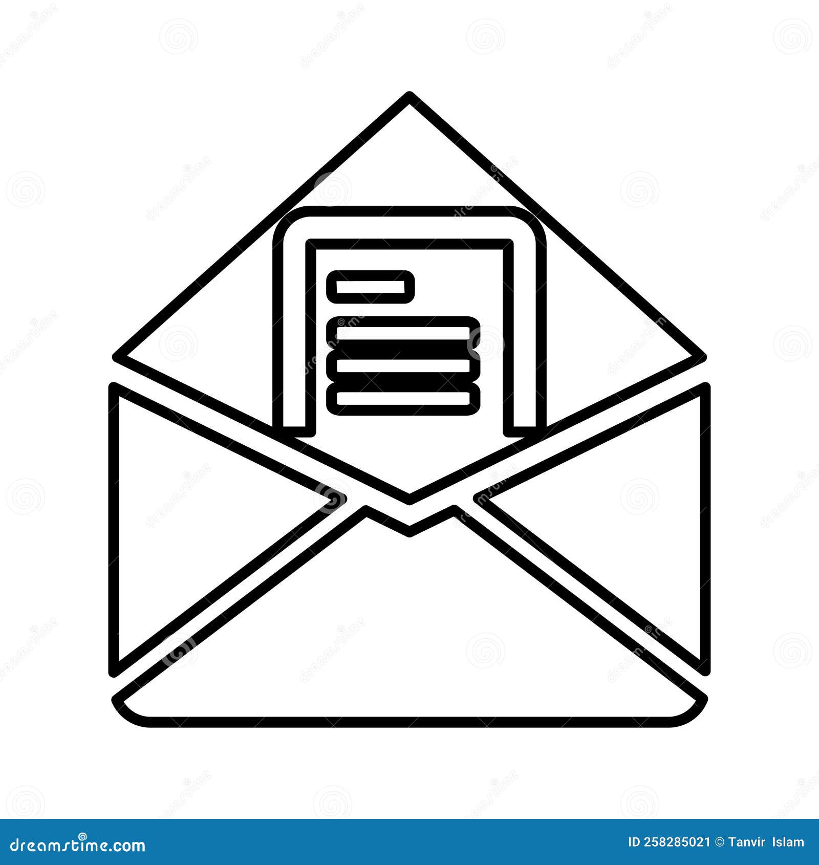 Email message icon stock vector. Illustration of email - 258285021