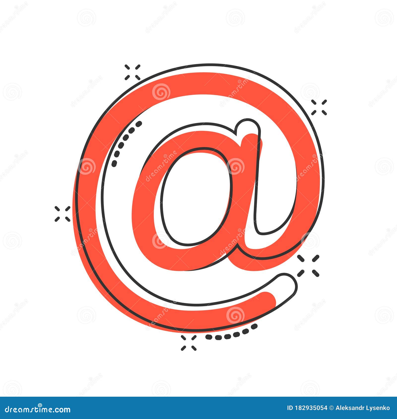 Email Message Icon in Comic Style. Mail Document Cartoon Vector ...