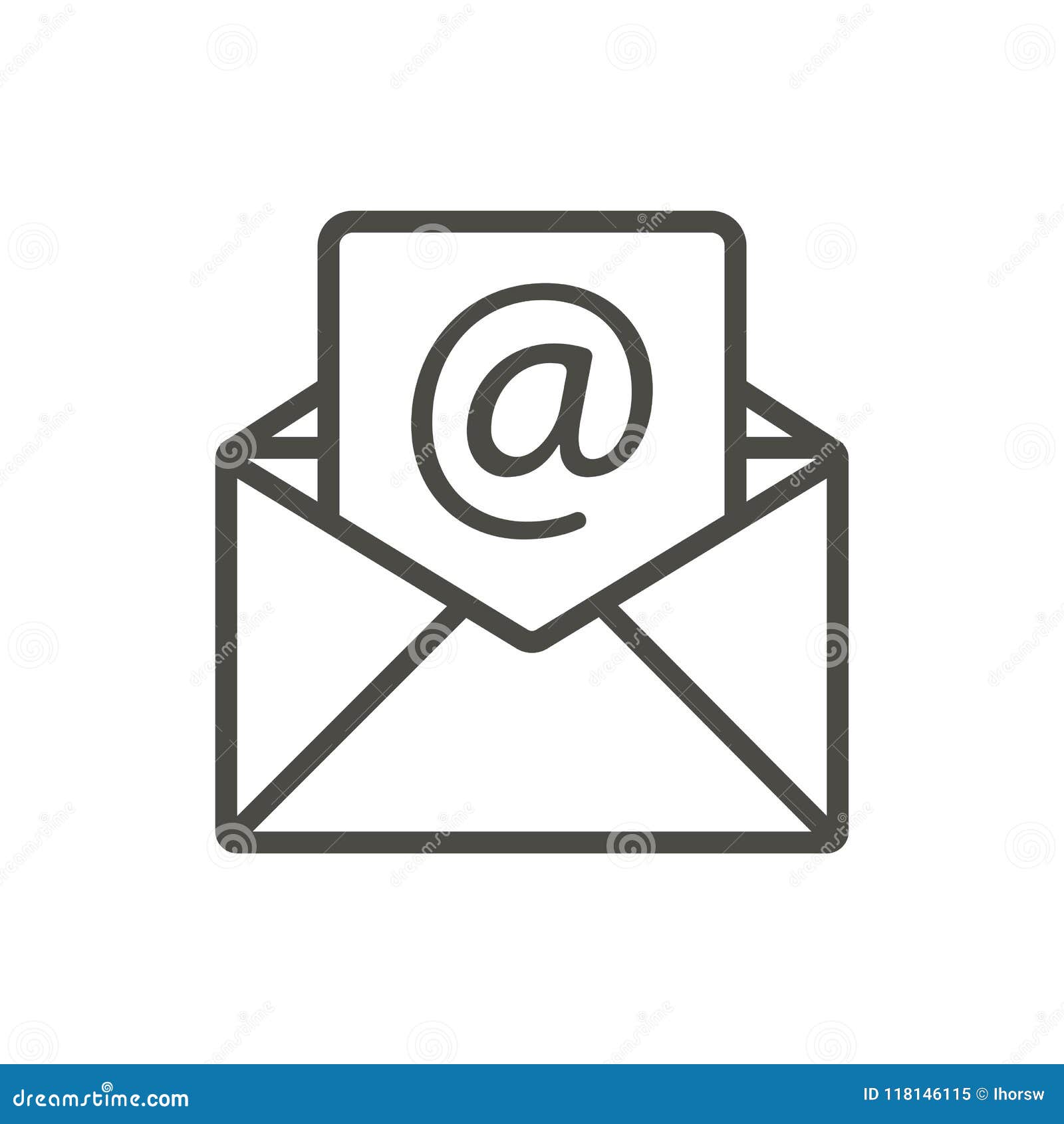 Open Mail Envelope Cartoon Vector | CartoonDealer.com #63984905