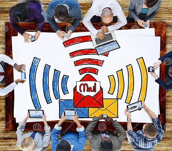 Email Message Inbox Letter Communication Concept Stock Photo - Image of ...