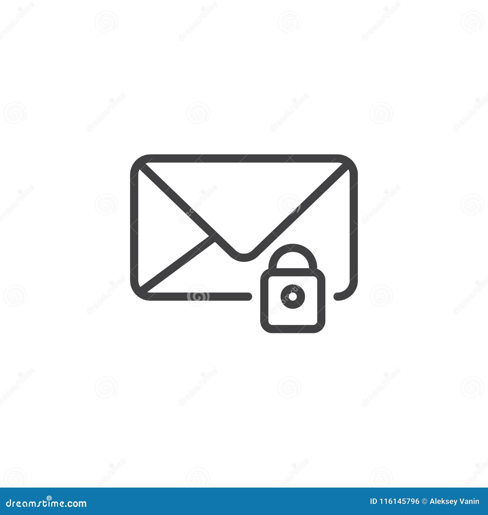 Email Message Lock stock vector. Illustration of pixel - 116145796