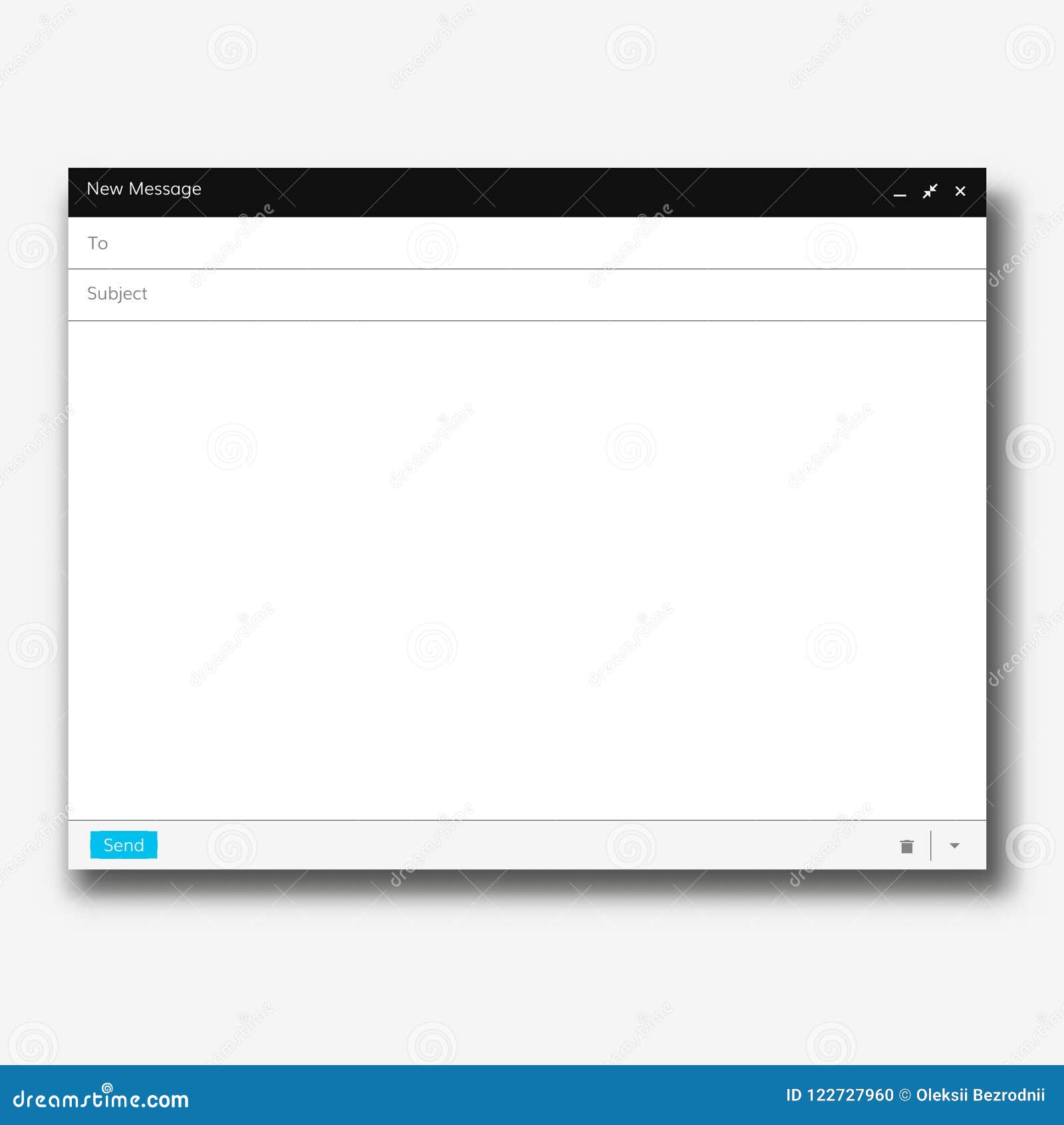 Email Message Template Mail Form Stock Vector - Illustration of google ...