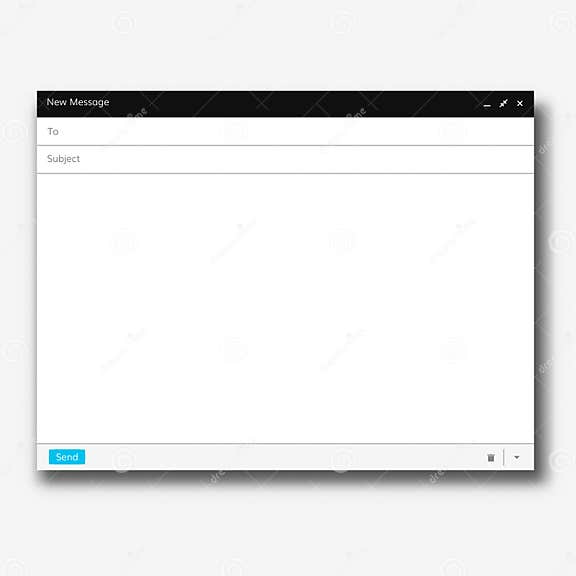 Email Message Template Mail Form Stock Vector - Illustration of google ...