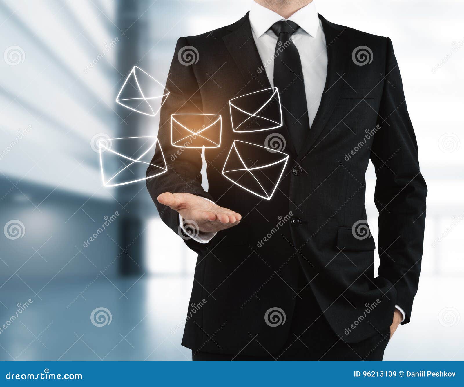 Email networking concept stock illustration. Illustration of inside ...