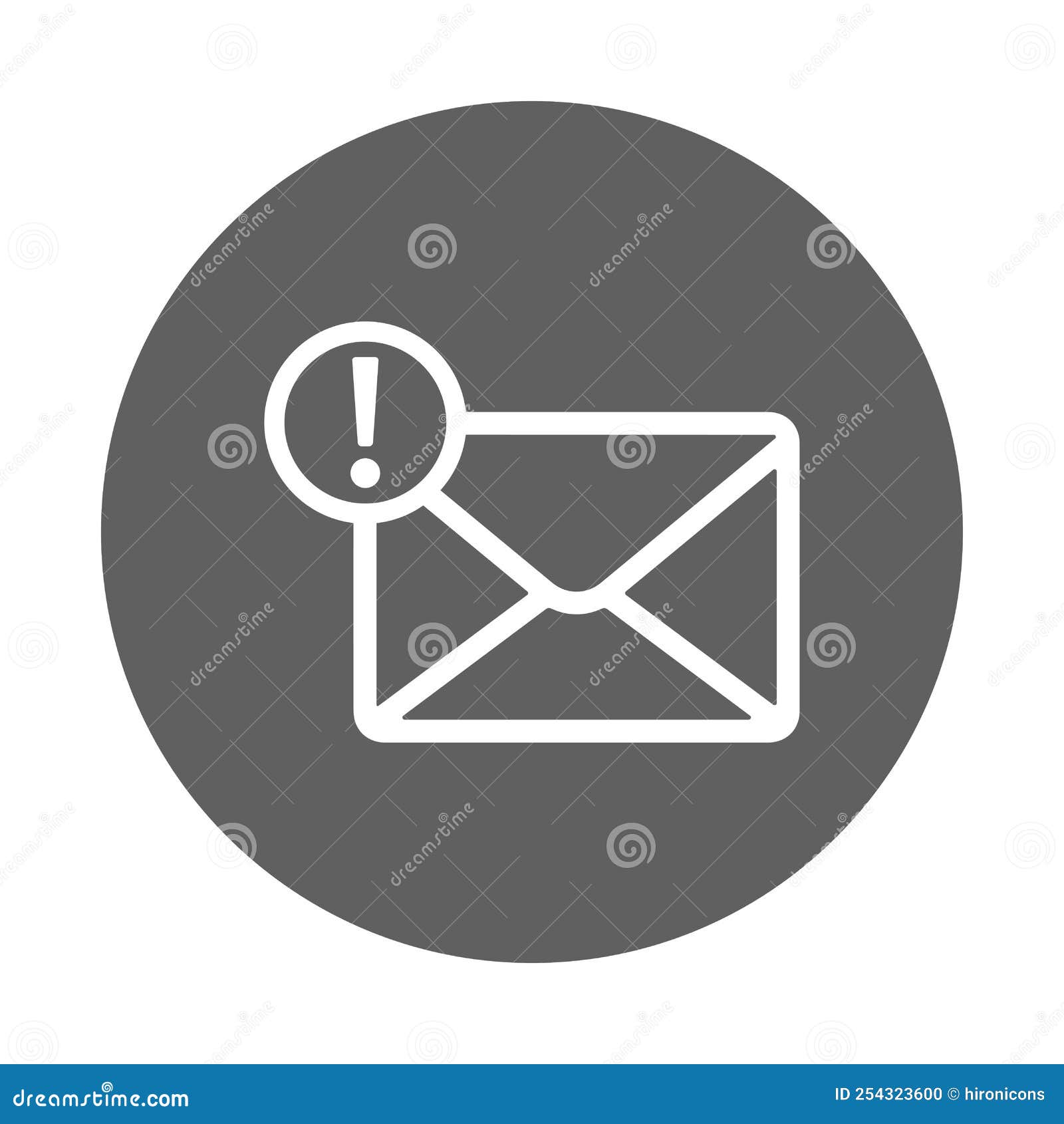 Email, Notification, Alert Icon. Gray Vector Graphics Stock ...
