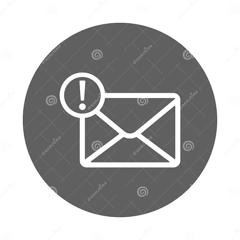 Email, Notification, Alert Icon. Gray Vector Graphics Stock ...