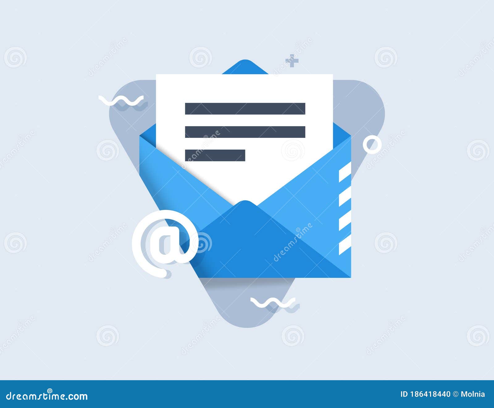 Email notification icon stock vector. Illustration of email - 186418440