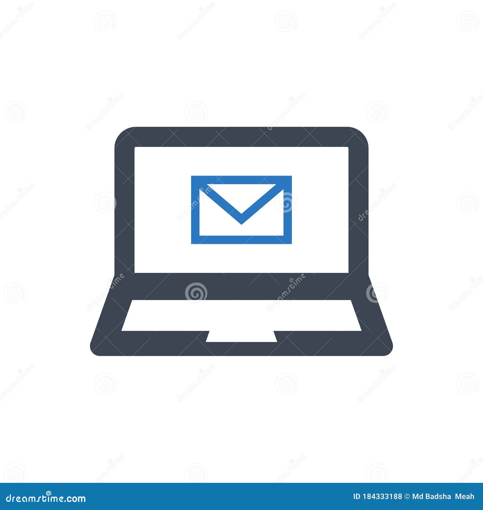 Email notification icon stock vector. Illustration of symbol - 184333188