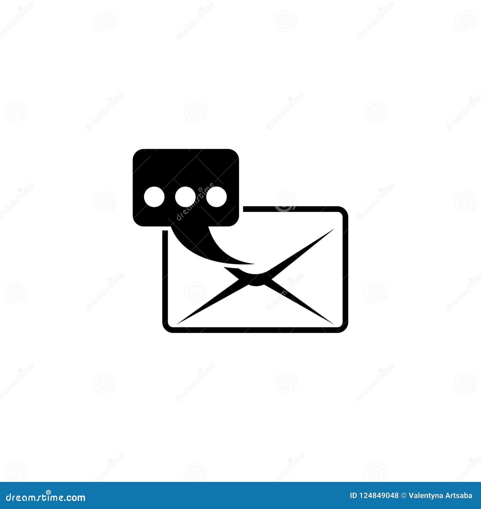 Email Notification, Quick Message Flat Vector Icon Stock Vector ...