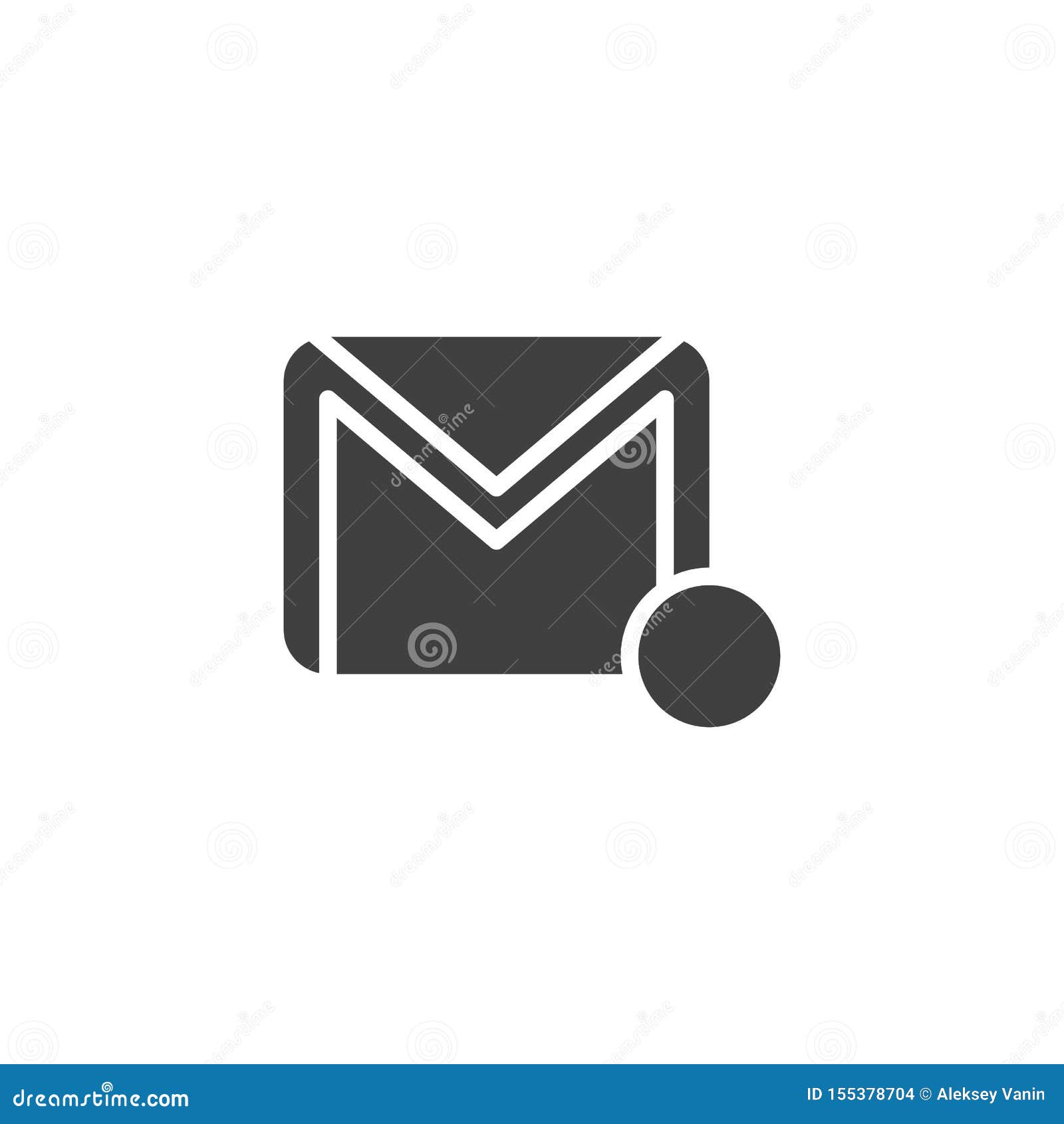 Email Notification Vector Icon Editorial Stock Image - Illustration of ...