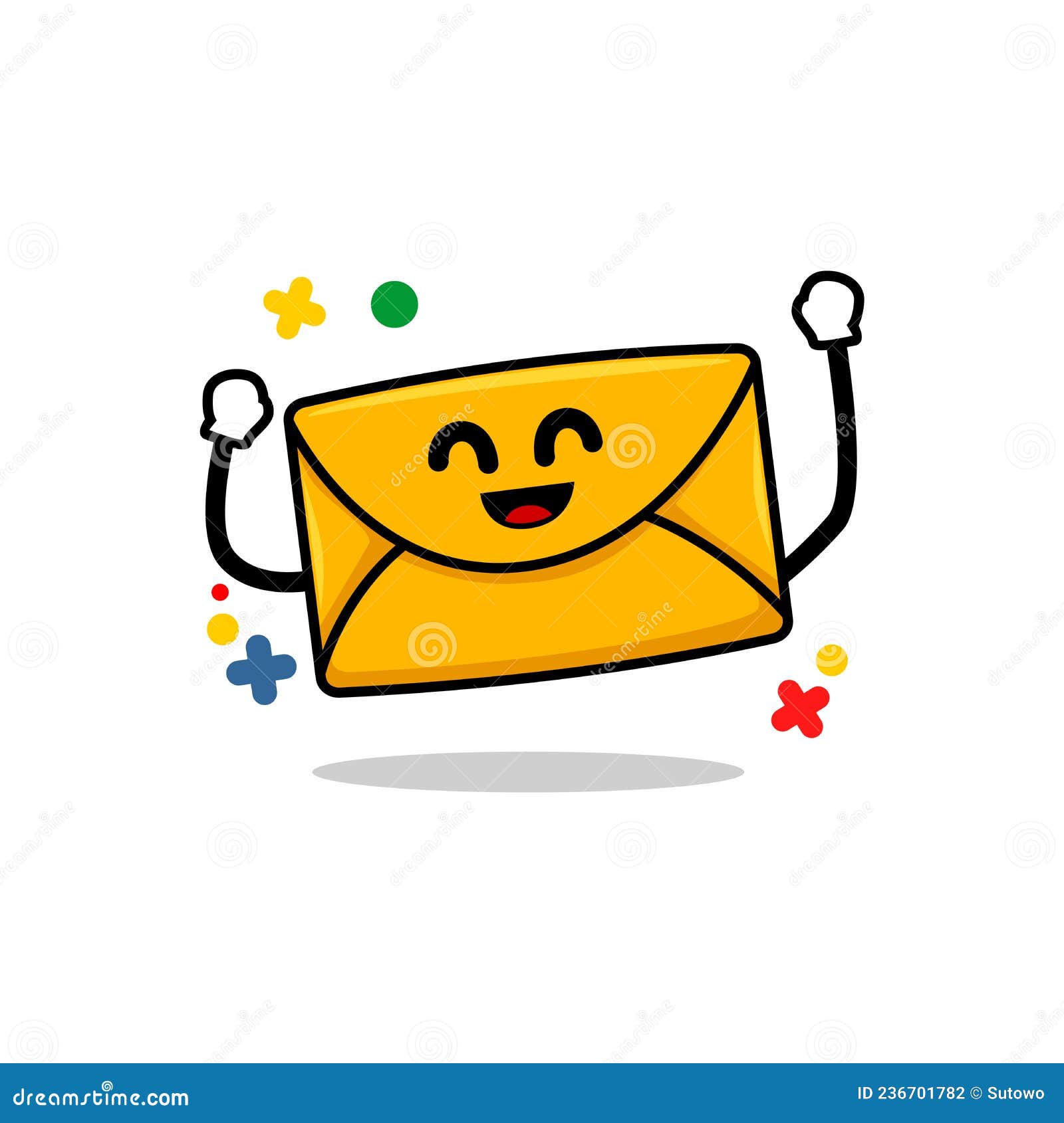 Happy And Sad Email Vector Illustration For Success And Failure Flash ...