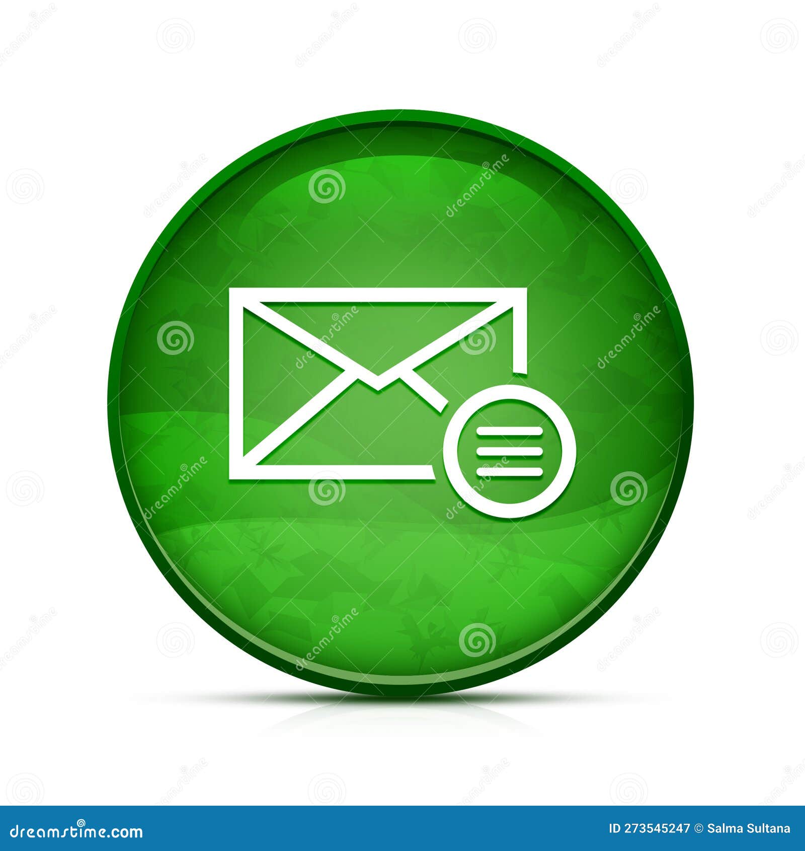 Email Option Help Icon on Classy Splash Green Round Button Illustration ...