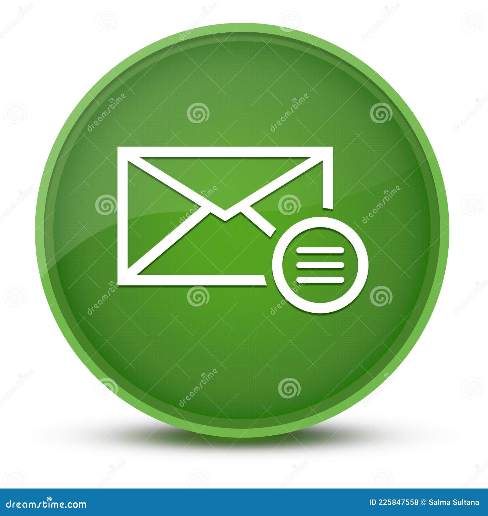 Email Option Luxurious Glossy Green Round Button Abstract Stock ...