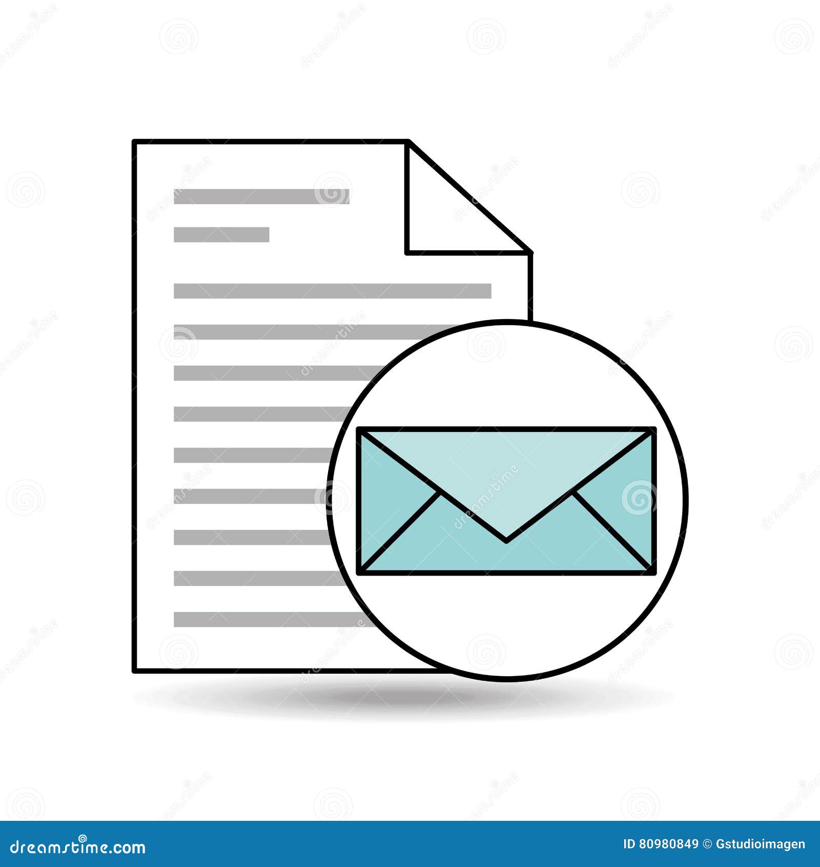 Email Paper Document File Design Stock Vector - Illustration of paper ...