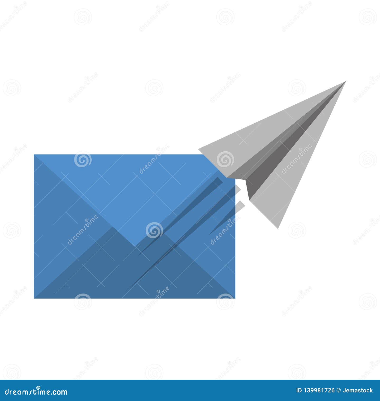 Email and Paper Plane Flying Symbol Stock Vector - Illustration of ...