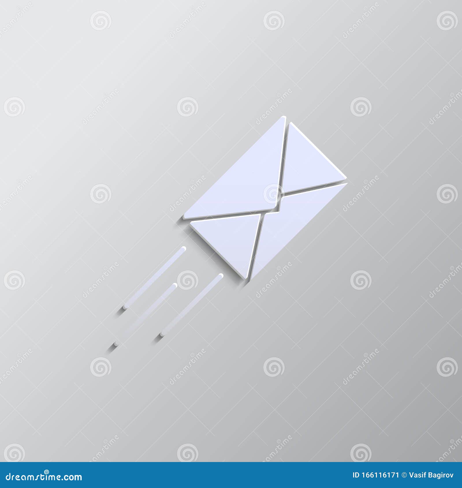 Email Paper Style, Icon- Paper Style Vector Icon Stock Illustration ...