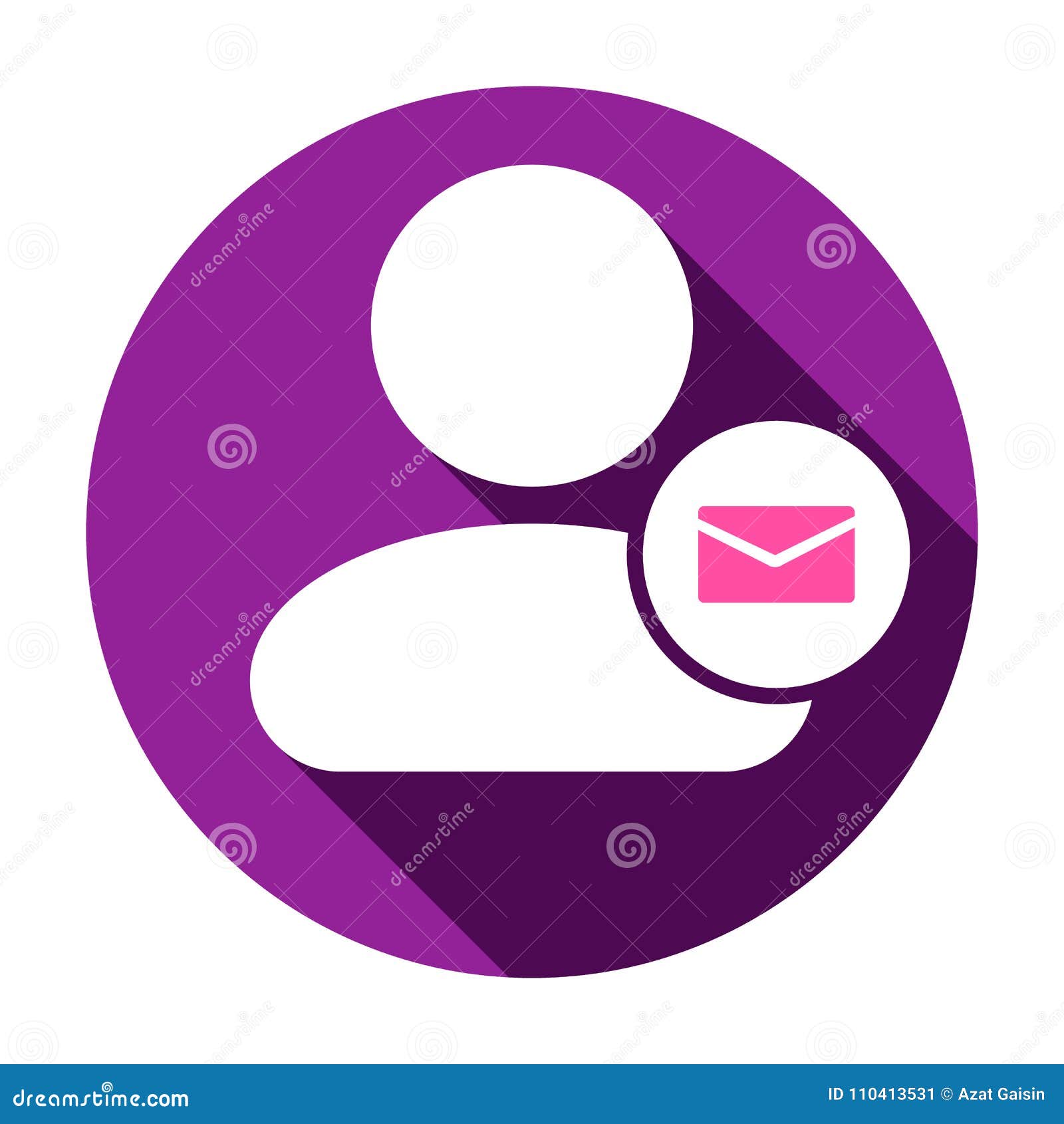 Email people user icon stock vector. Illustration of identity - 110413531