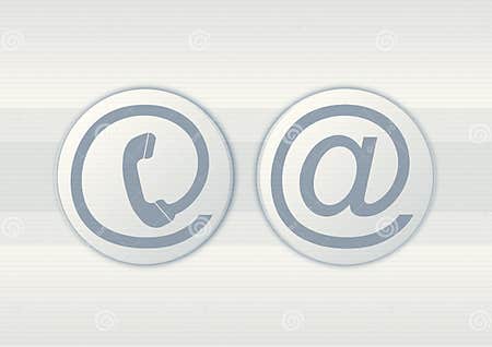 Email and phone symbols stock illustration. Illustration of electronic ...