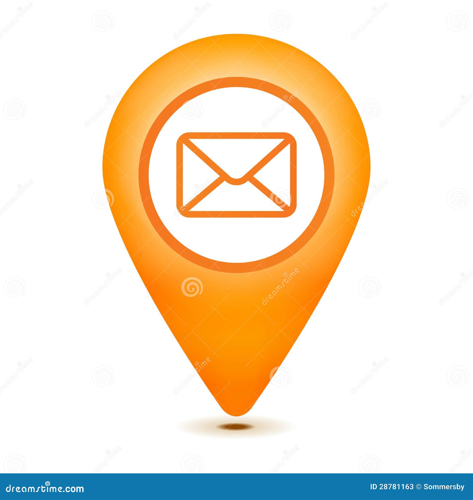 Email pointer icon stock vector. Illustration of banner - 28781163