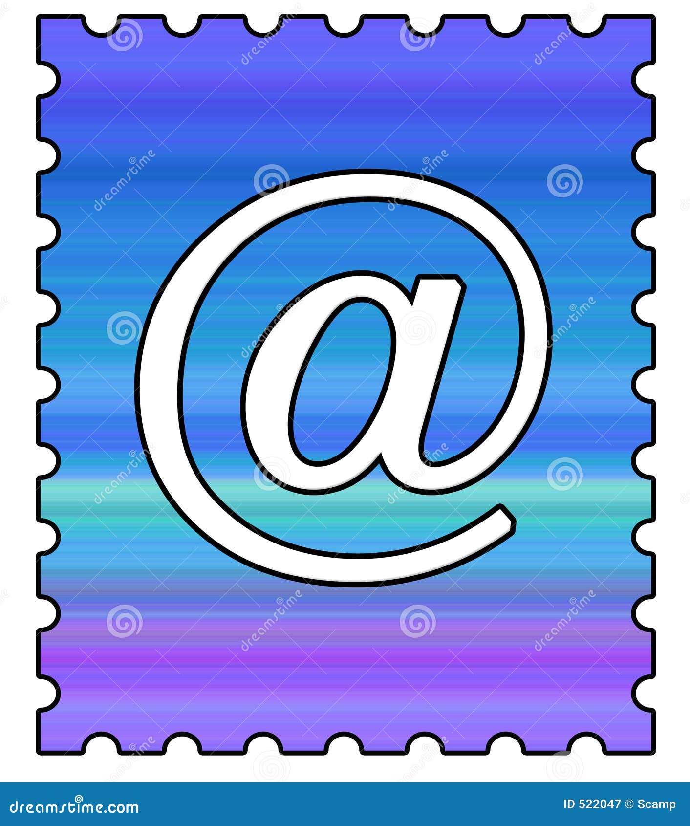 Email Postage Stamp stock illustration. Illustration of ecommerce - 522047