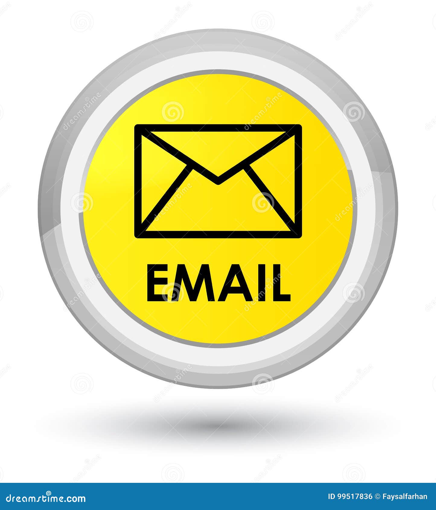 Email Prime Yellow Round Button Stock Illustration - Illustration of ...