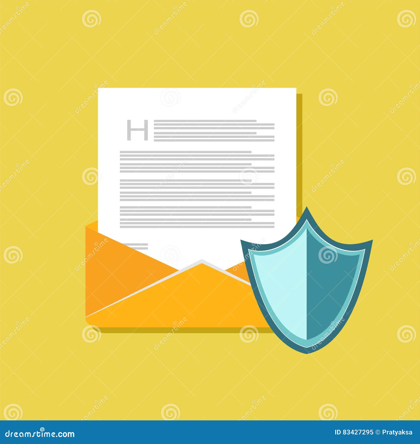 Email Protection. Secure Communication Stock Vector - Illustration of ...
